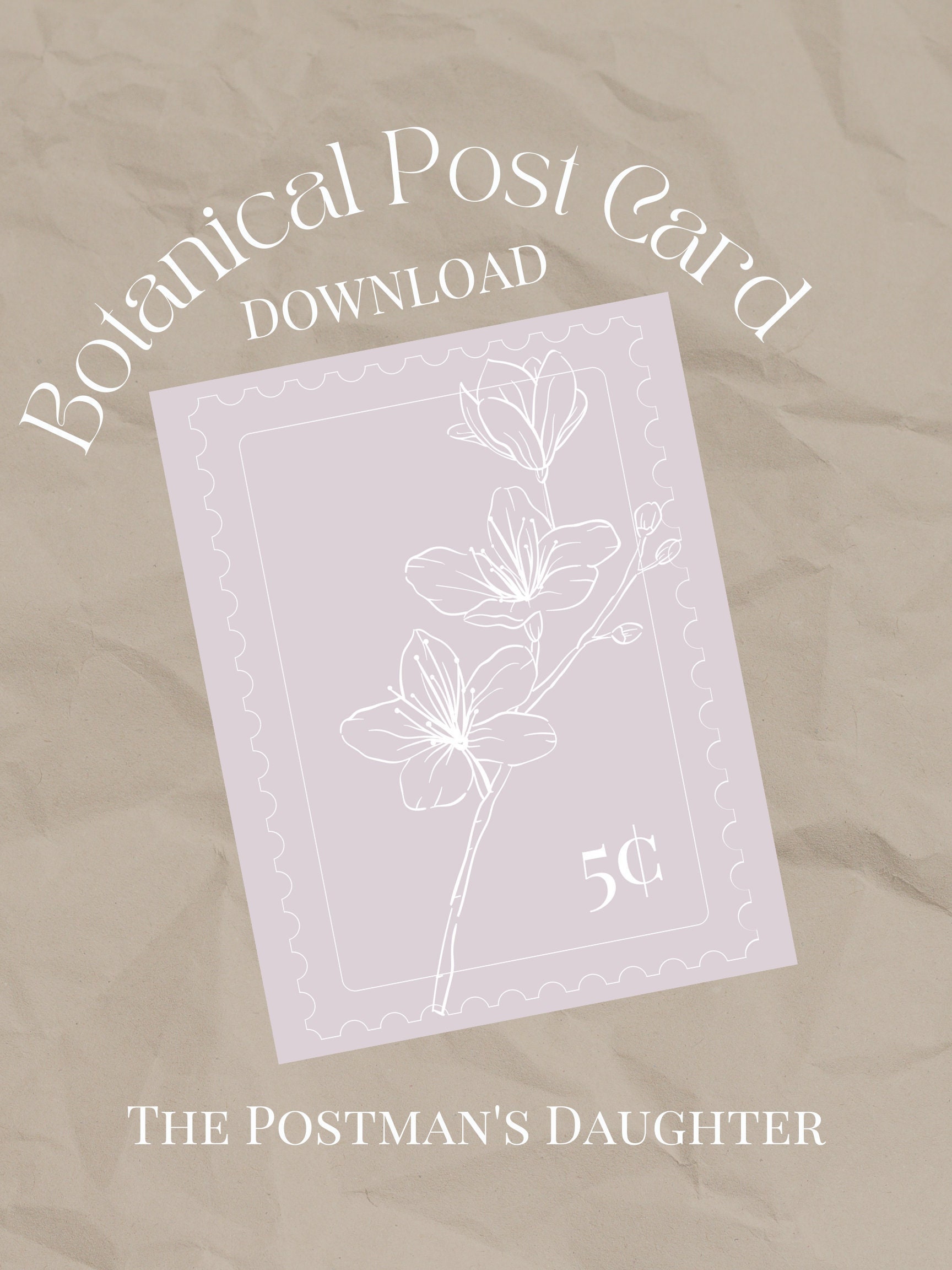 Printable Magnolia Botanical Post Card - Etsy