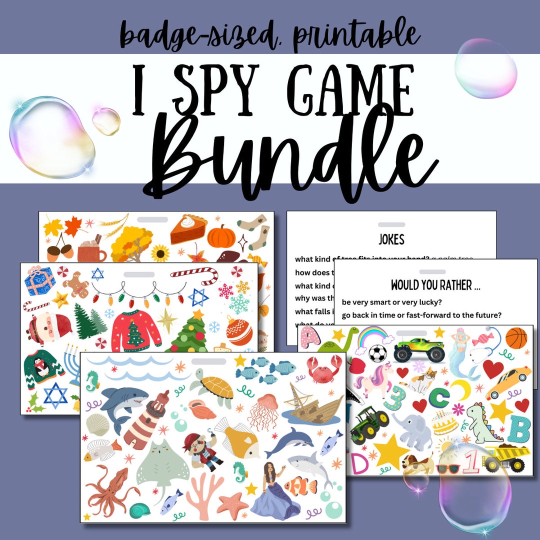 Child Life Specialist Ispy Games BUNDLE, Printable Look-and-find Games, Printable Game ...