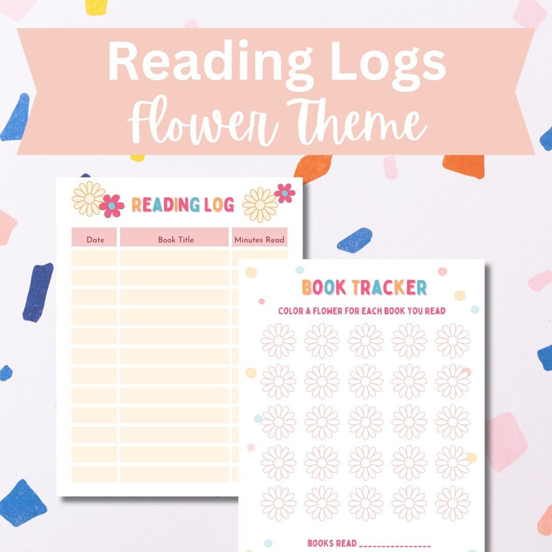 Printable Summer Reading Log | Book Tracker | Kids Reading Log | Flower ...