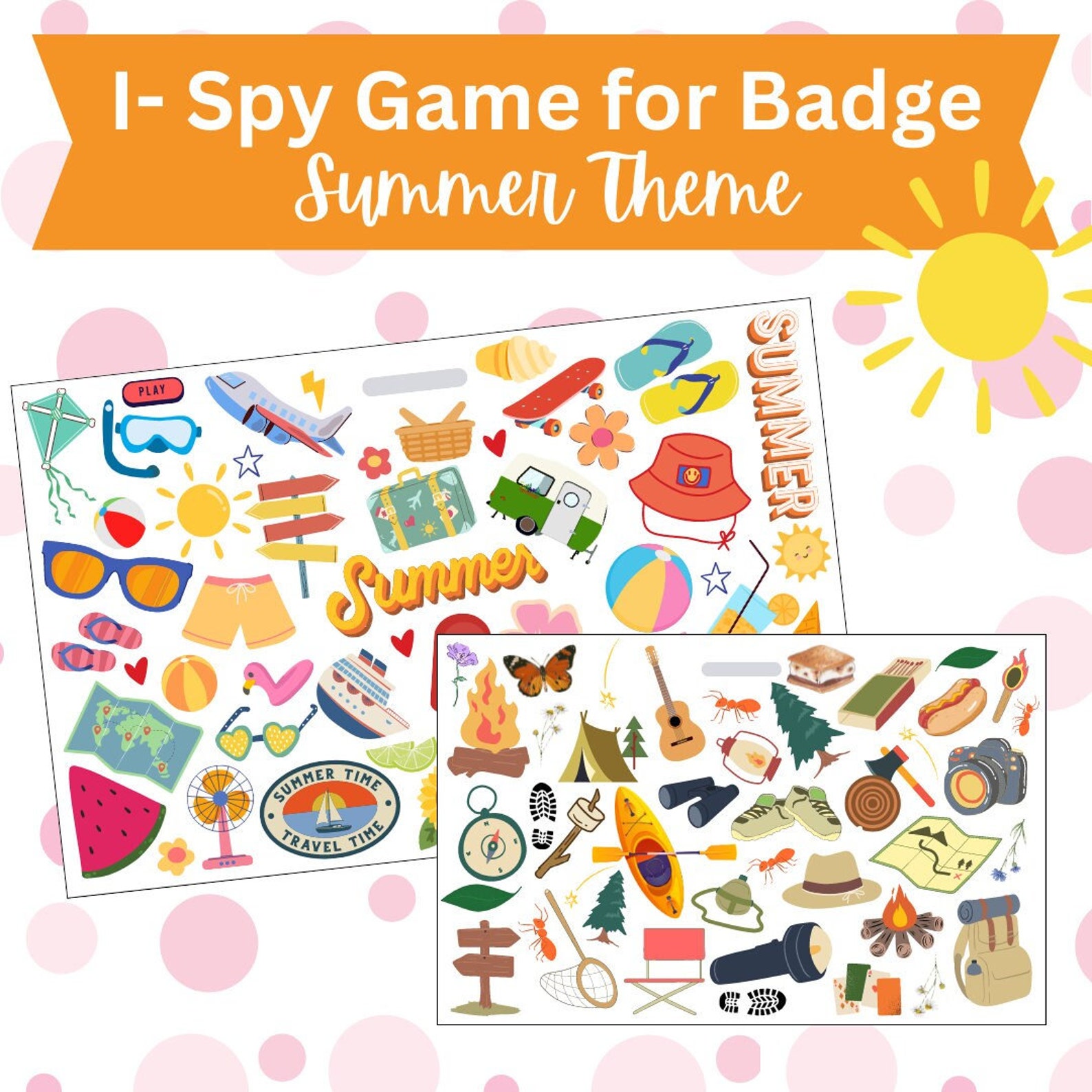 Printable Summer Games for Kids, Printable Look-and-find Game ...