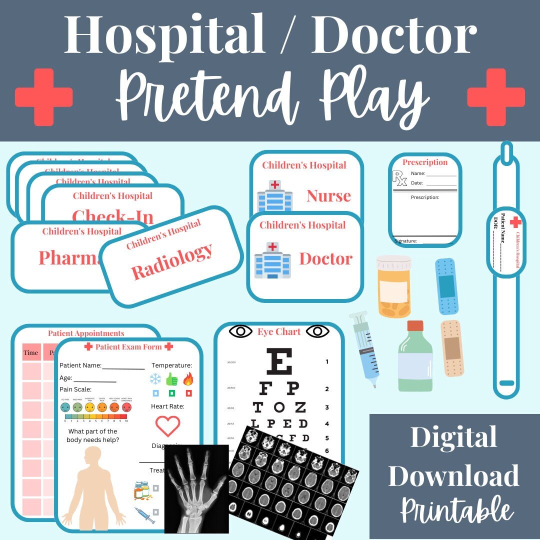 Hospital Pretend Play, Doctor Dramatic Play, Role Play, Montessori Play ...