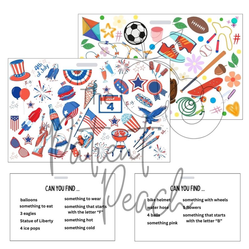 Printable Summer Games for Kids, Printable Look-and-find Game ...
