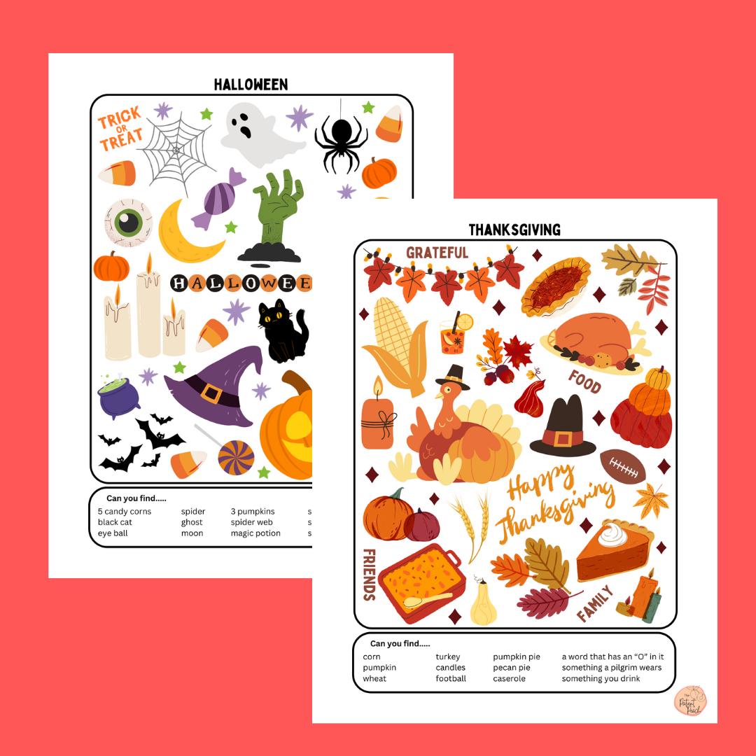 Printable Holiday Look-and-find Ispy Games for Kids, Valentine's Day ...
