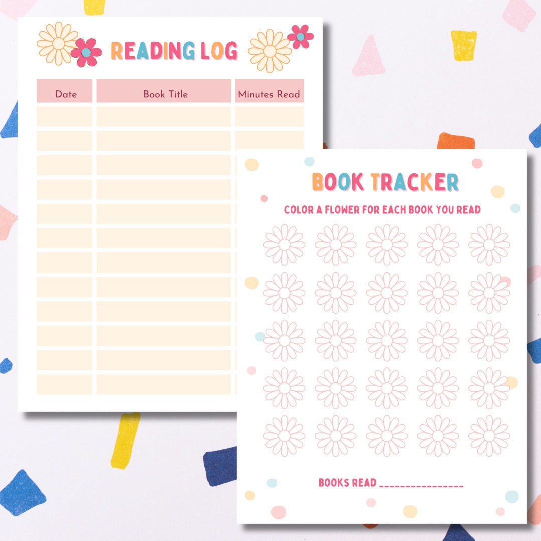 Printable Summer Reading Log | Book Tracker | Kids Reading Log | Flower ...