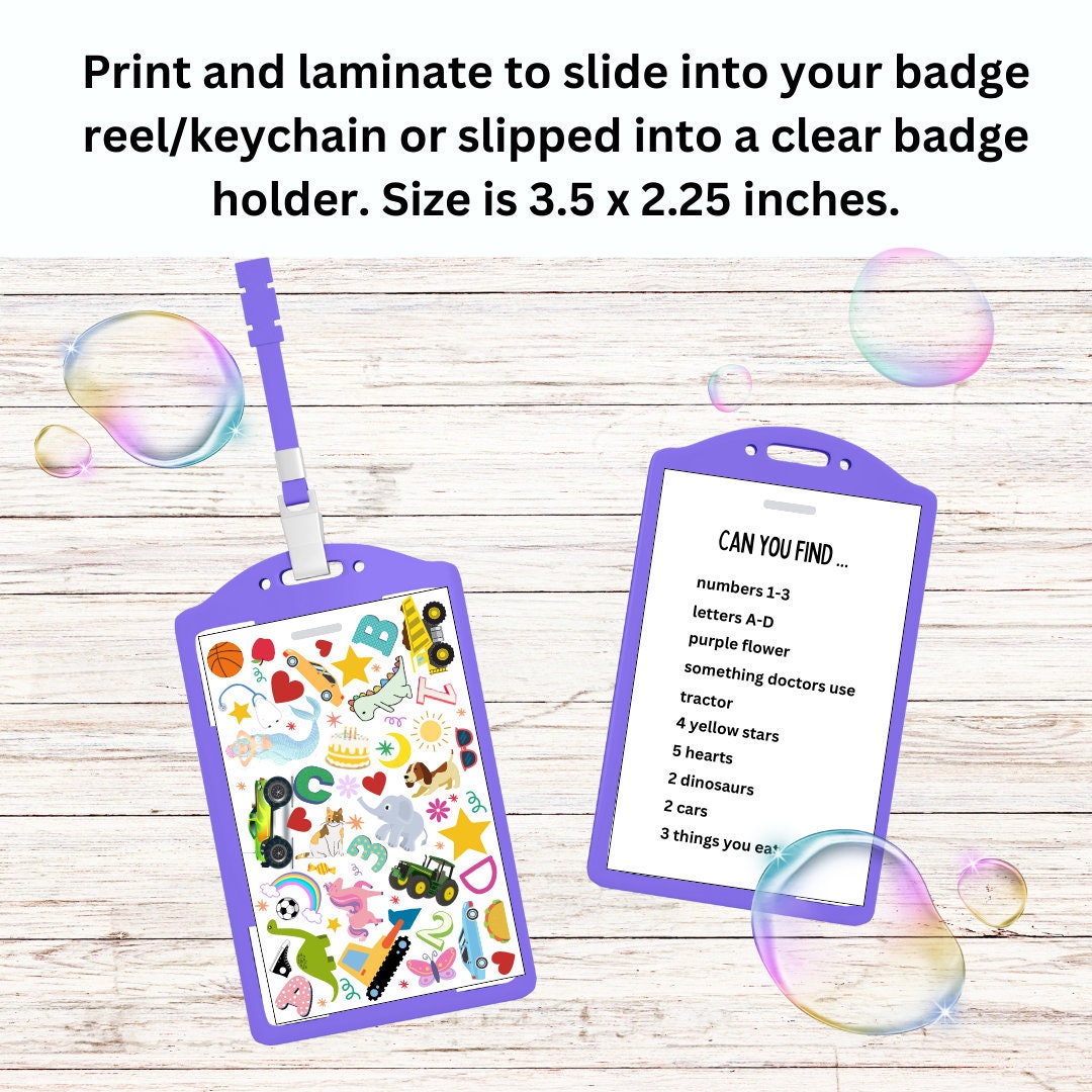 Holiday-themed Ispy Game for Work Badge / Child Life Specialist Coping ...