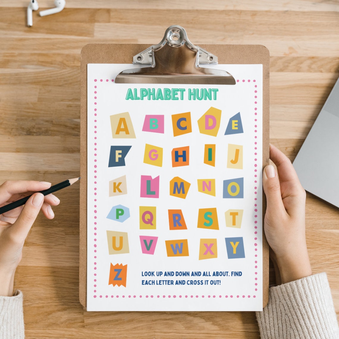 Kids Scavenger Hunt Bundle | Color, Shape, Alphabet, and Numbers ...