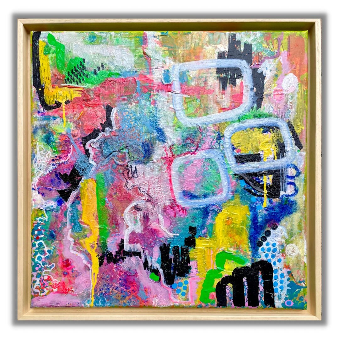 Shadow Gap Frame, Acrylic Painting, Abstract Art, Original, 50x50 Cm ...