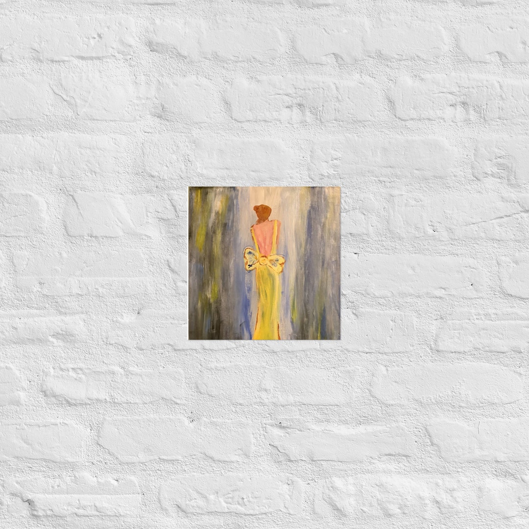 Poster Size, Glamorous Woman, Beautiful Woman, Woman in Yellow, Woman ...
