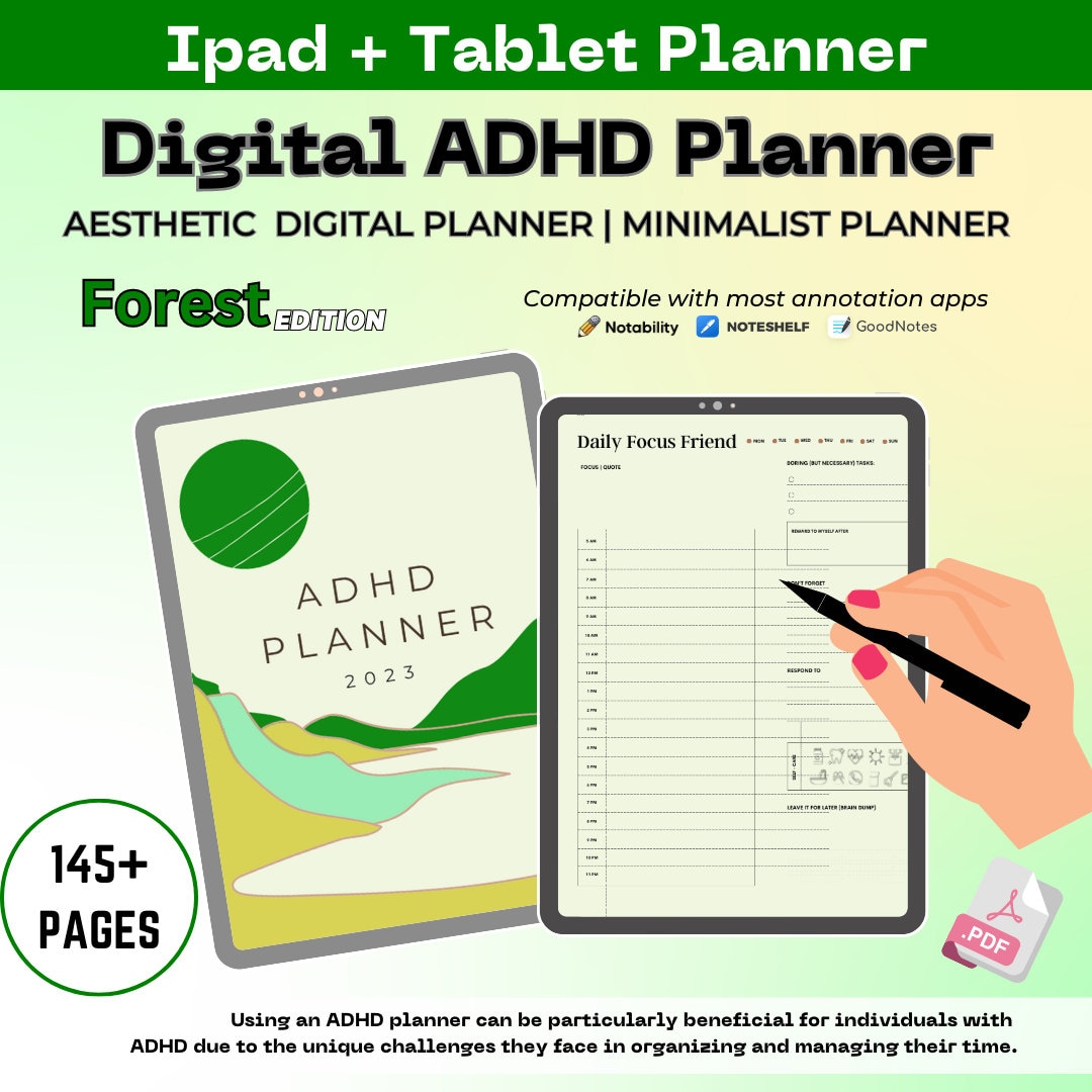 ADHD Digital Planner Neurodivergent Planner ADHD Planner - Etsy