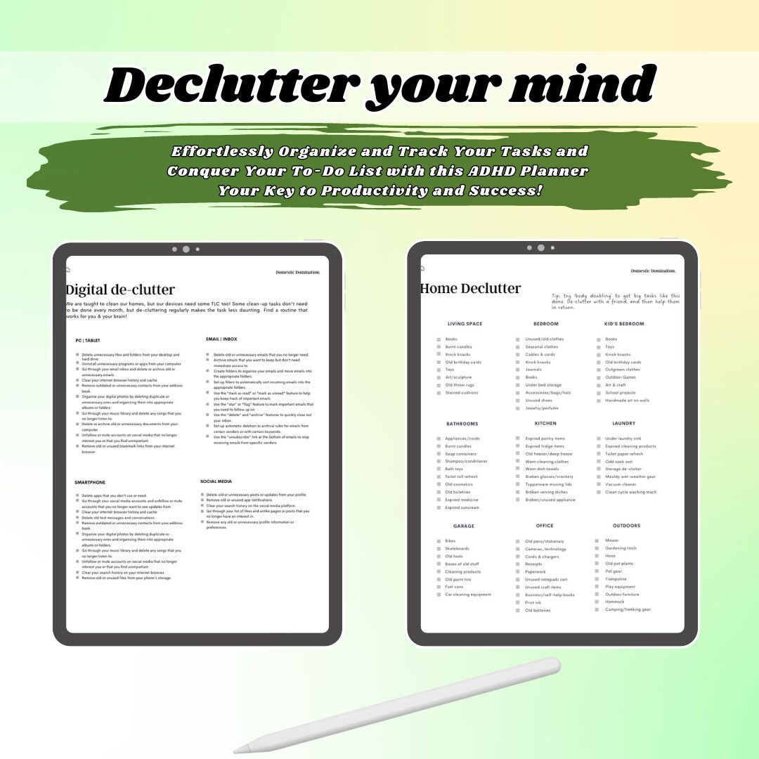 ADHD Digital Planner Neurodivergent Planner ADHD Planner - Etsy