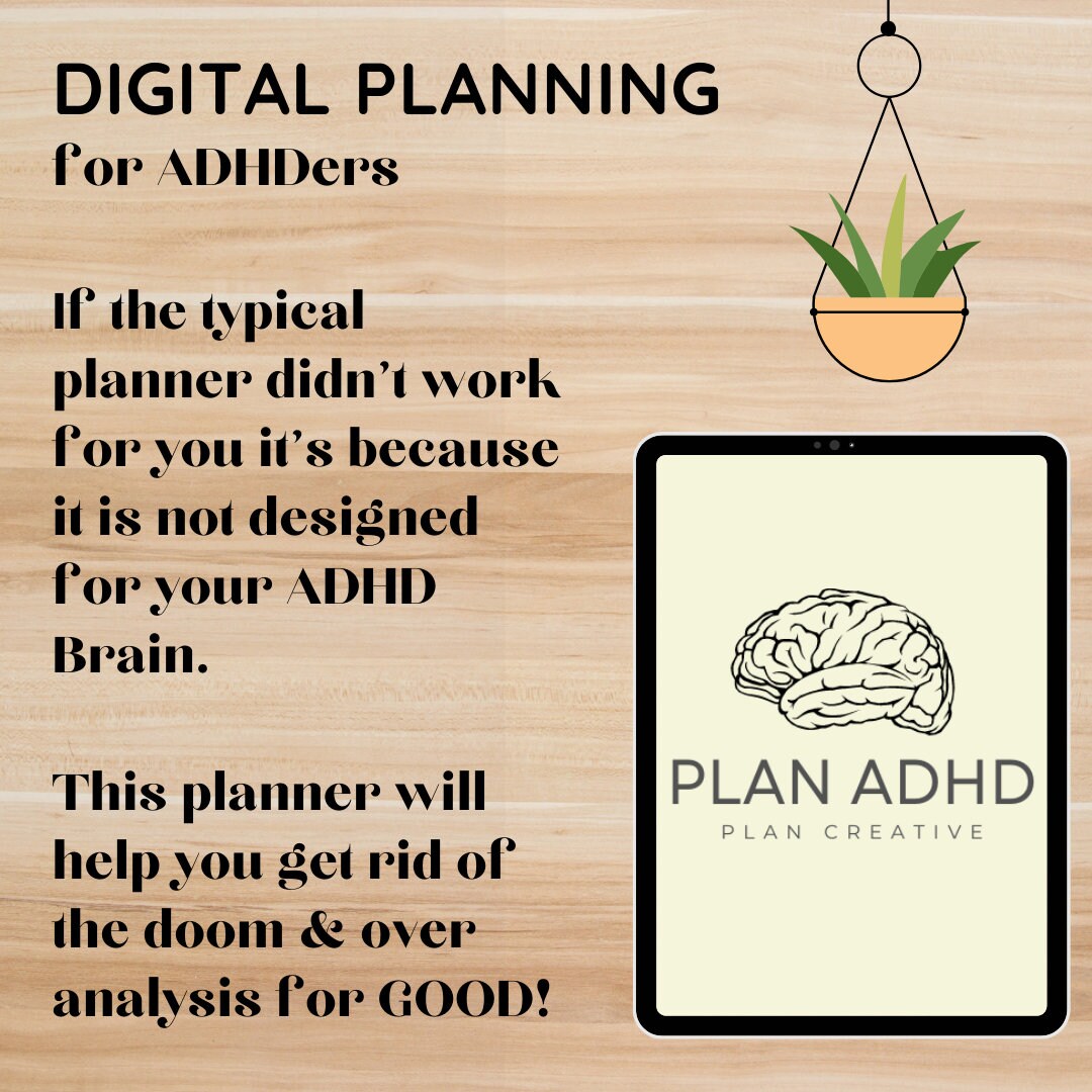ADHD Digital Planner 2023, Minimalist Planner, ADHD Organizer, ADHD ...