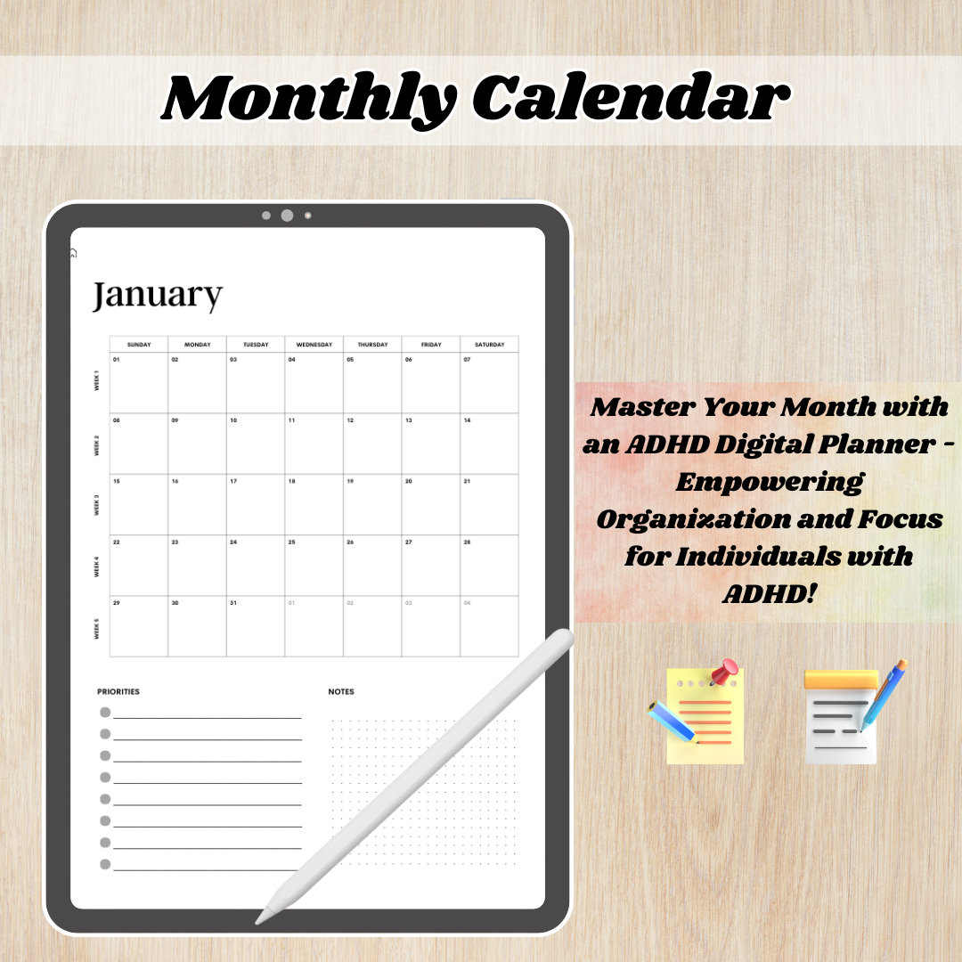 ADHD Digital Planner, Daily, Weekly and Monthly Planner, Goodnotes ...