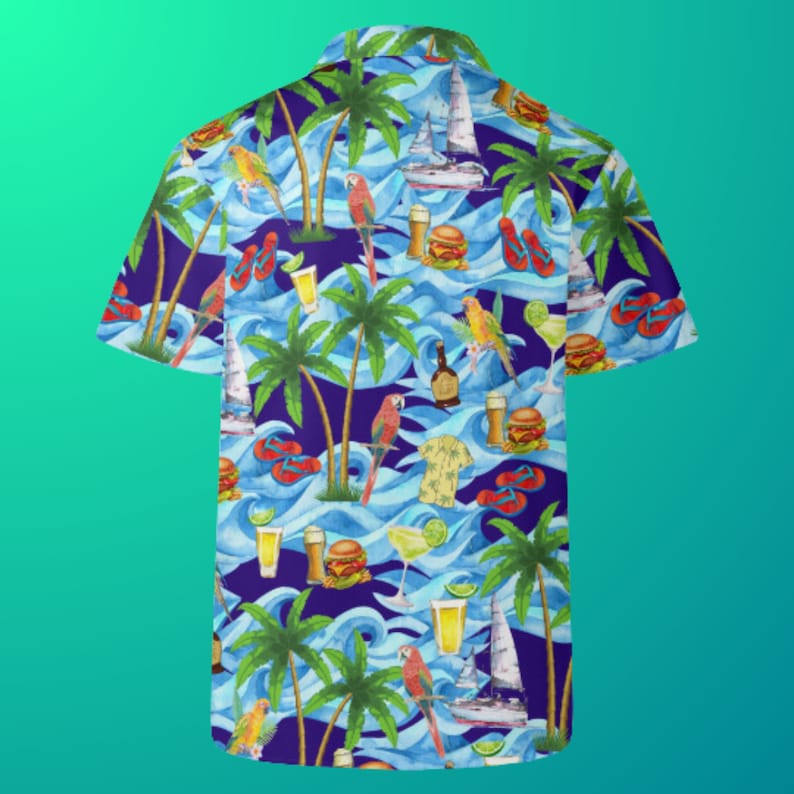 Jimmy Buffett Hawaiian Shirt Parrothead Beach Party Tropical Vacation ...
