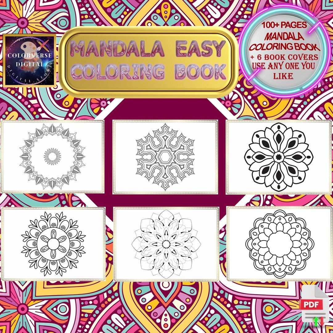 Simple Mandala Coloring Book - Easy and Relaxing Art for Mindfulness ...