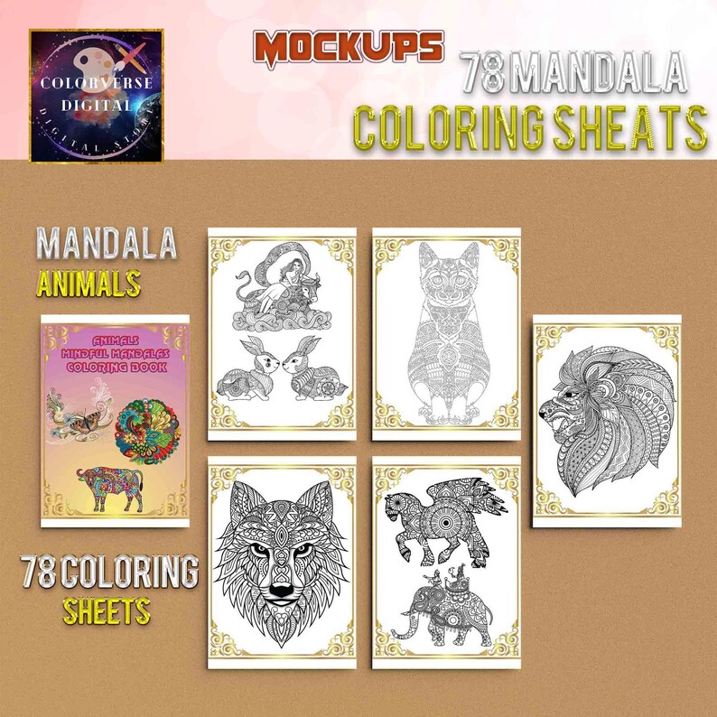 Mandala Animal Coloring Book: 78 Relaxing Designs, Art Therapy (PDF ...