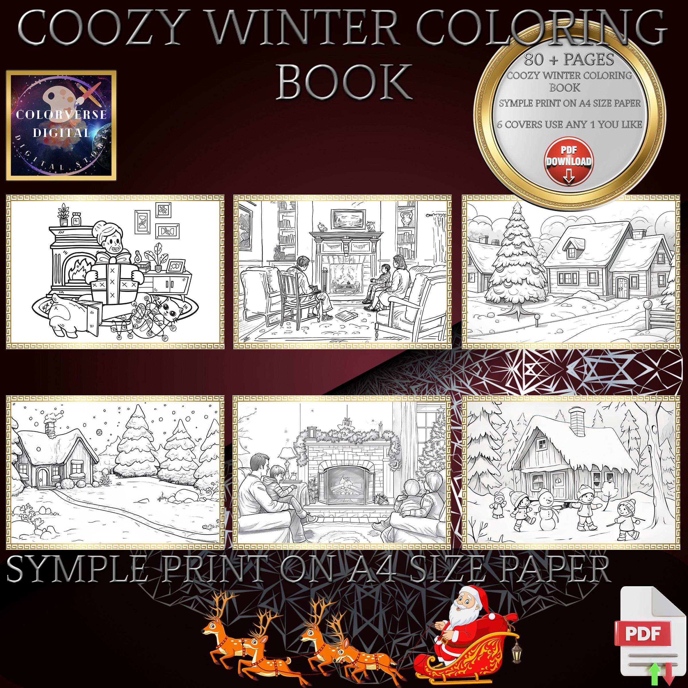 Kawaii Winter Coloring Book | Cozy Snow Scenes Printable PDF | Cute ...