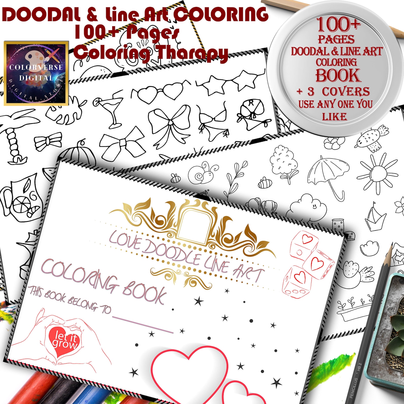 Doodles Kawaii Coloring Book Printable PDF Page Download - Cute and Fun ...