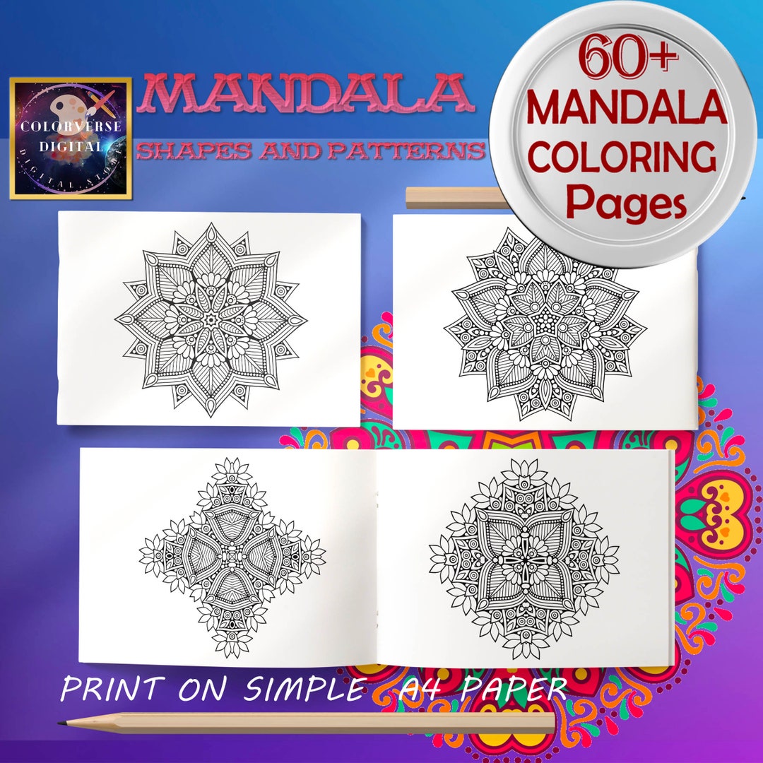 MANDALA COLORING Pages Kids & Adult Relaxing Activity Book With More ...