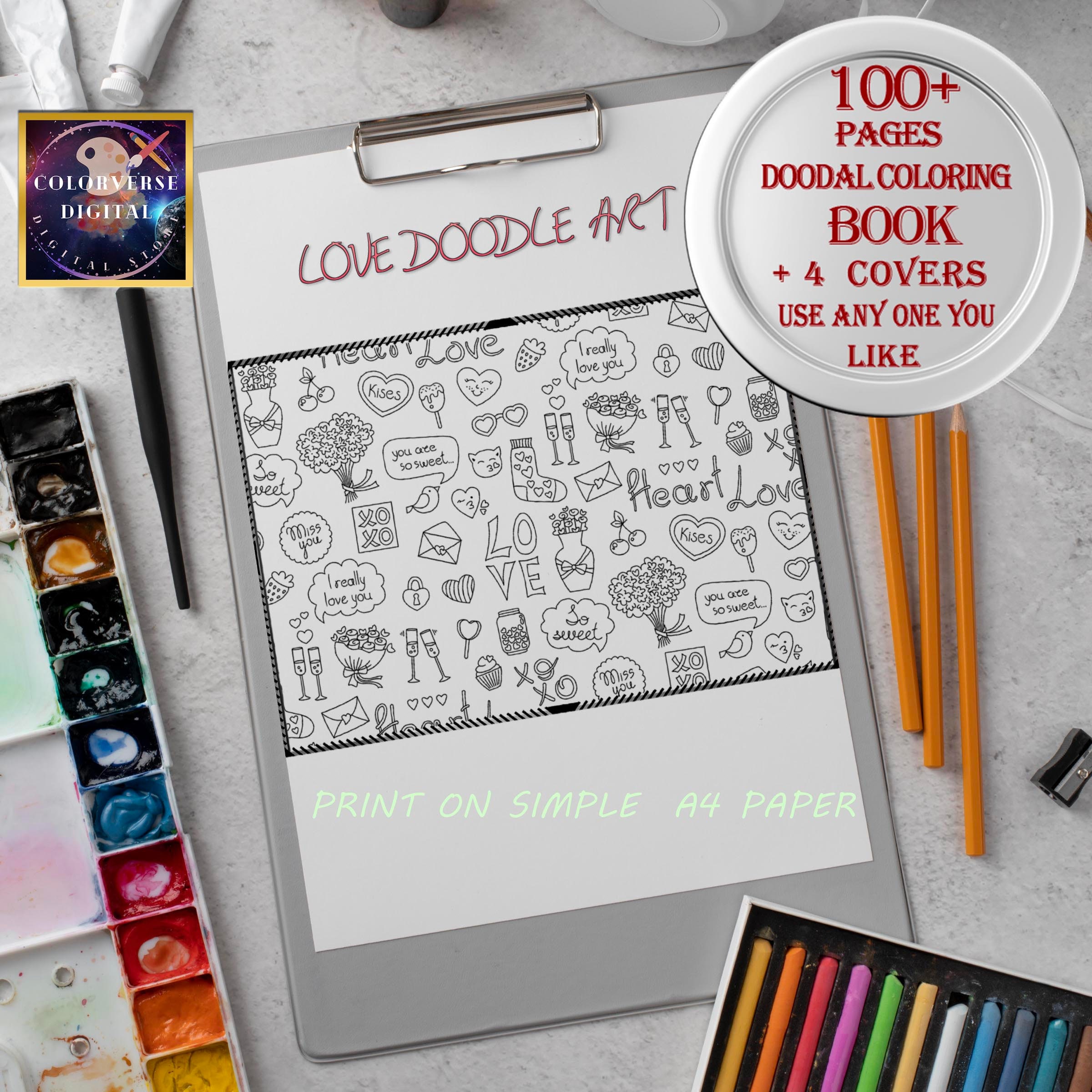 Doodles Kawaii Coloring Book Printable PDF Page Download - Cute and Fun ...