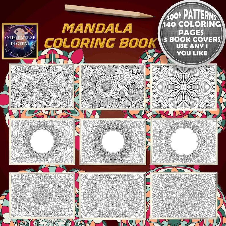 Printable Mandala Adult Coloring Book, Floral Mandala Coloring Pages ...