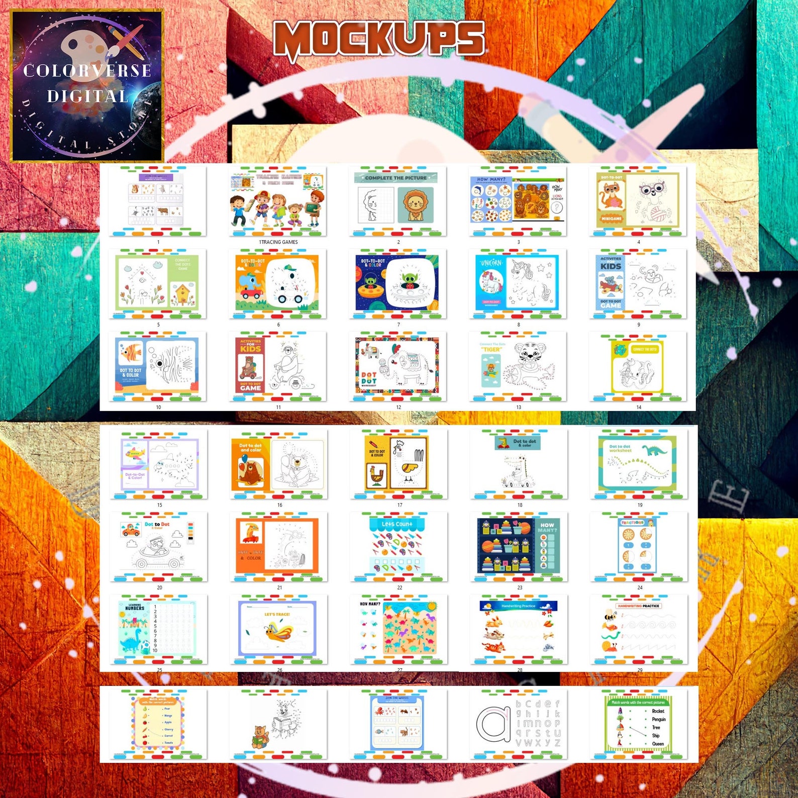 Preschool Pre-k Kindergarten Learning Bundle, Activity Worksheets ...