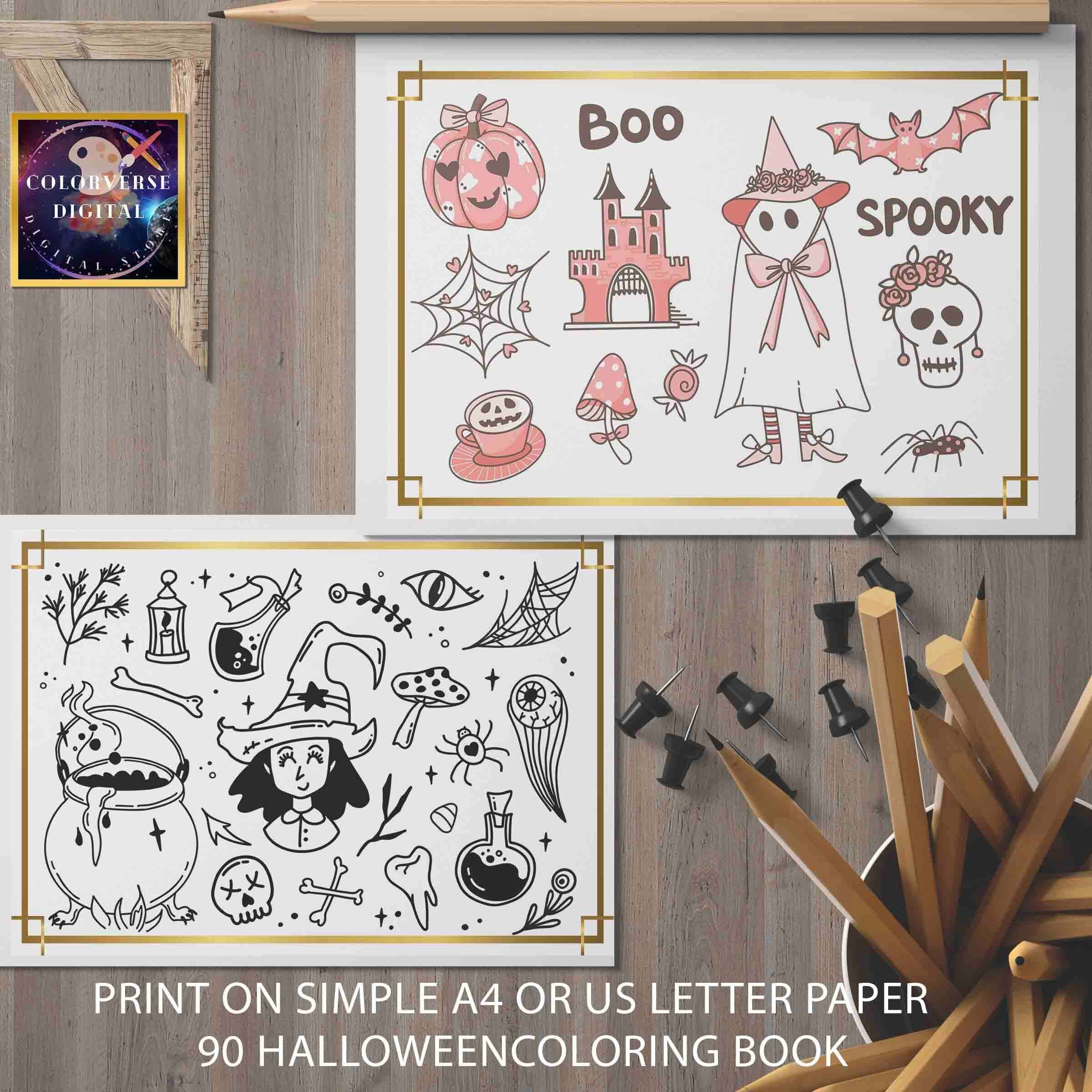 Fantasy HALLOWEEN Coloring Book Printable PDF Gothic Creepy - Etsy