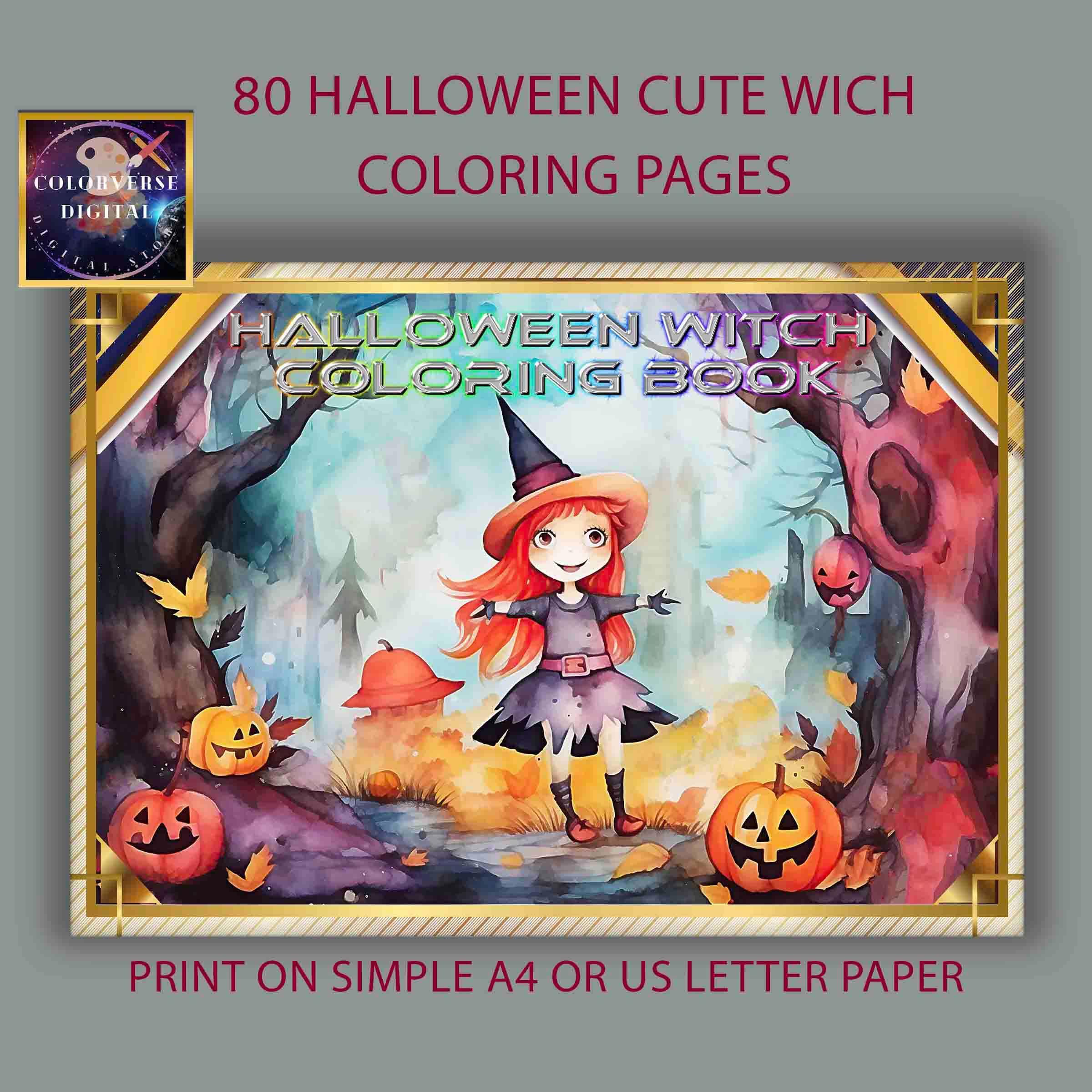 Witch, Angel & Wizard Coloring Book | 80+ Fantasy Pages PDF | Printable ...