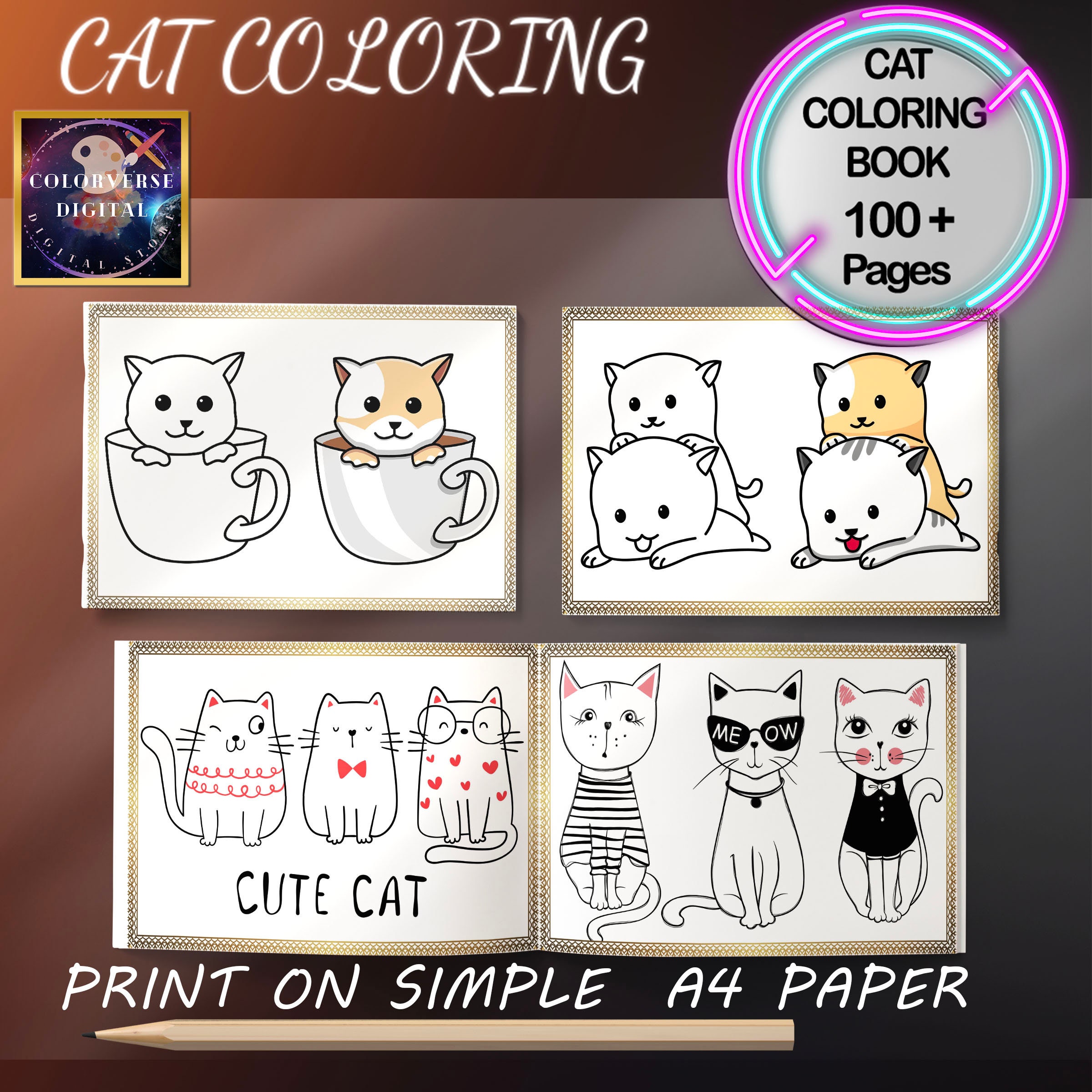 Cat Coloring Pages, 100+ Printable Cat Coloring Pages for Kids, Boys ...