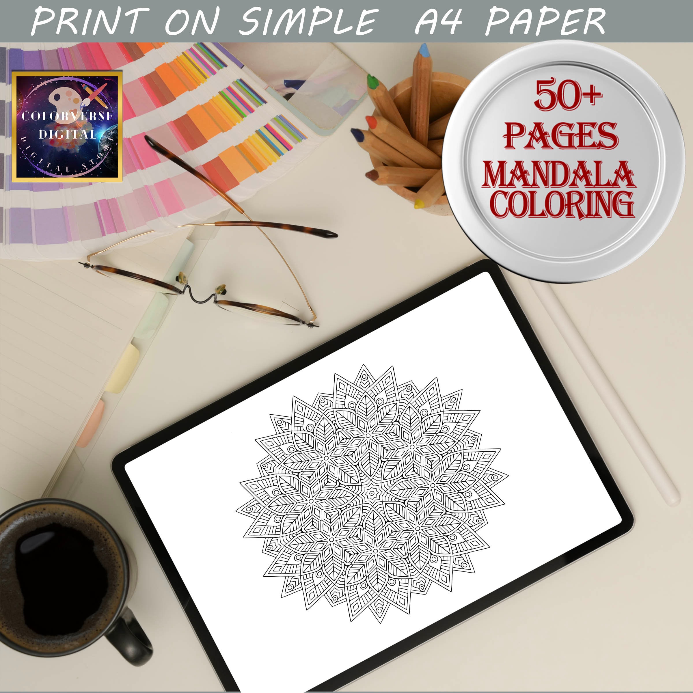 Mandala Coloring Pages, 50+ Printable Floral Designs (PDF) - Etsy