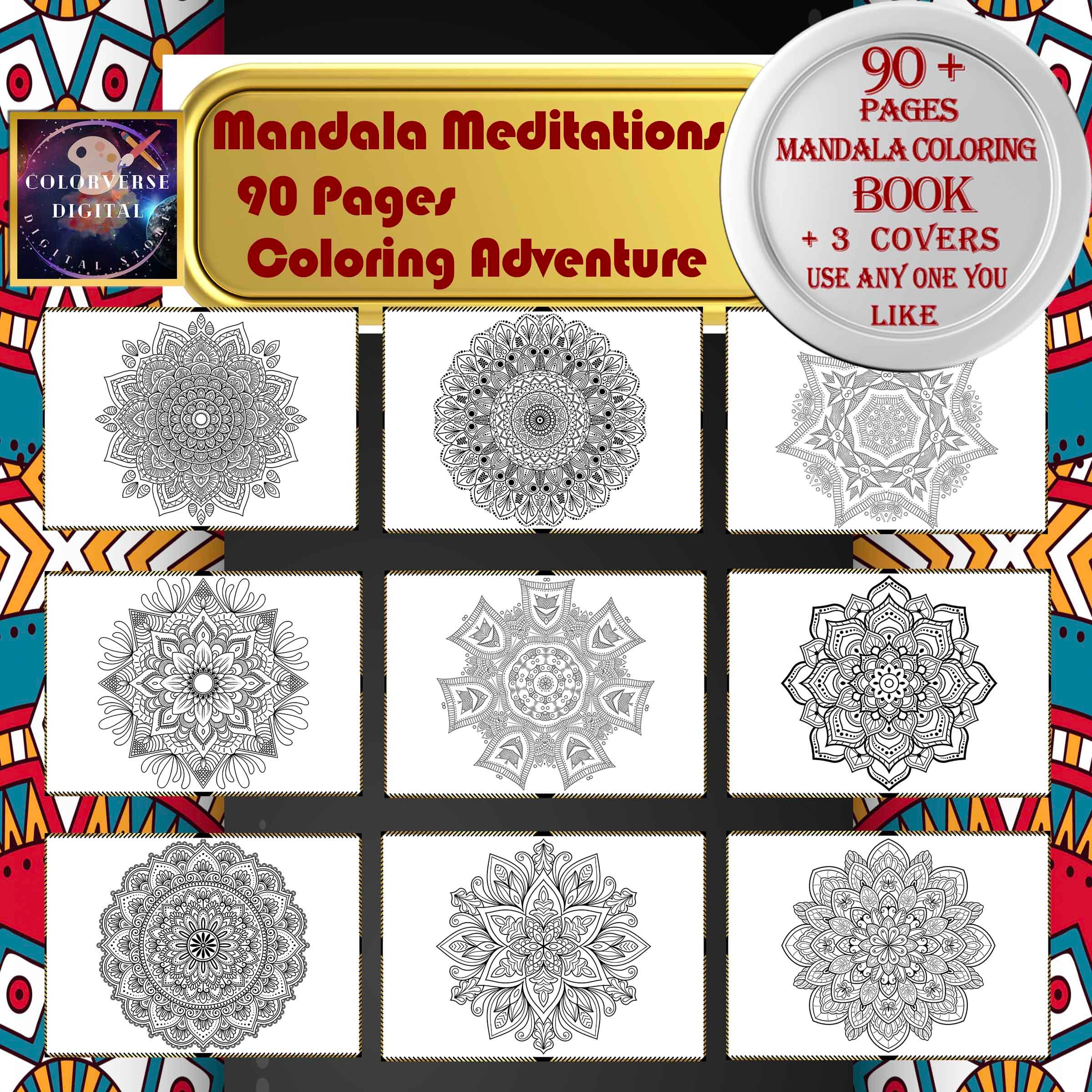 MANDALA COLORING Pages Printable Sheets Instant Download PDF ...