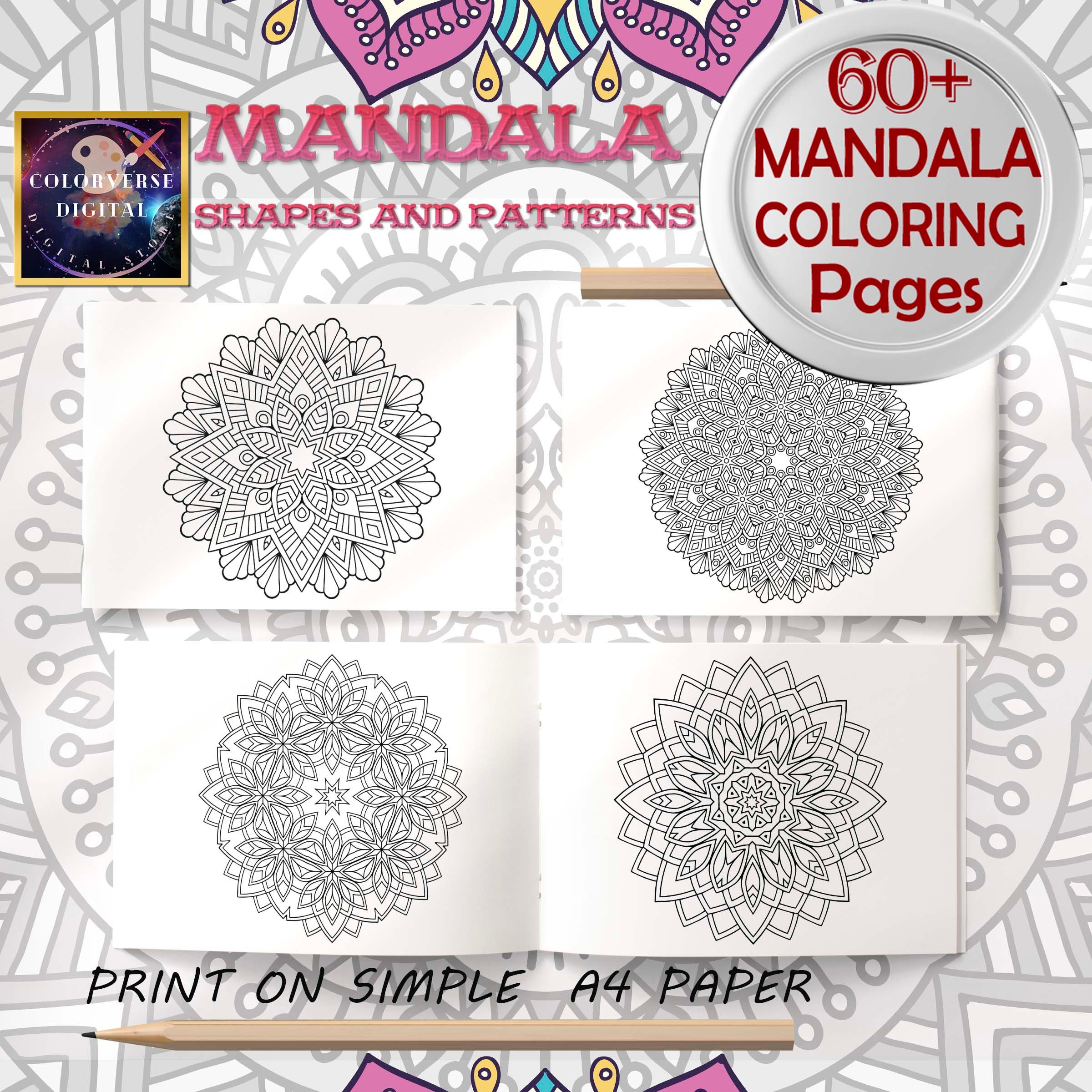 MANDALA COLORING Pages Kids & Adult Relaxing Activity Book With More ...