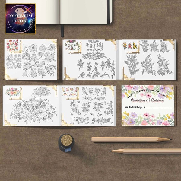 Miniature Printable Coloring Book - Etsy