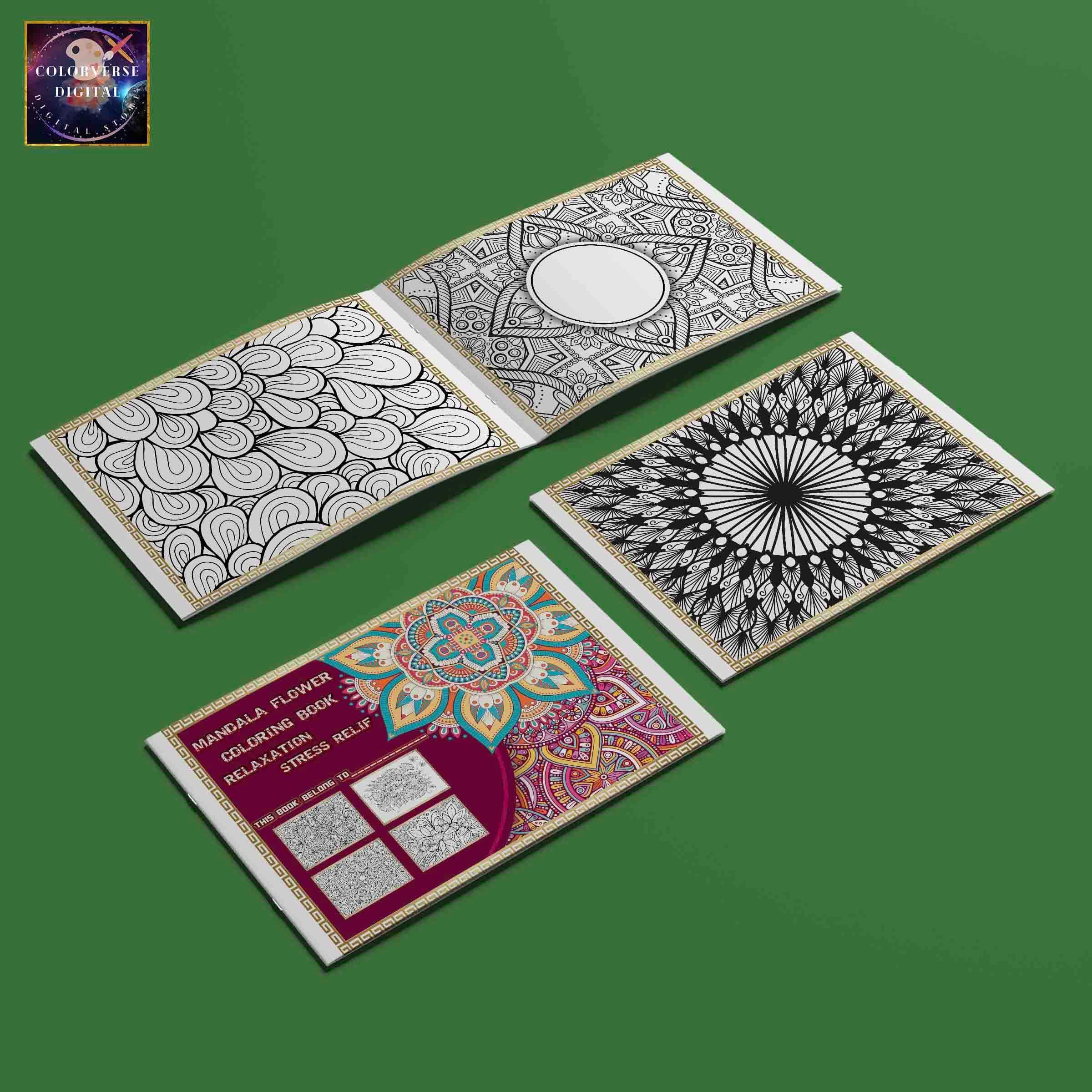 Printable Mandala Adult Coloring Book, Floral Mandala Coloring Pages ...