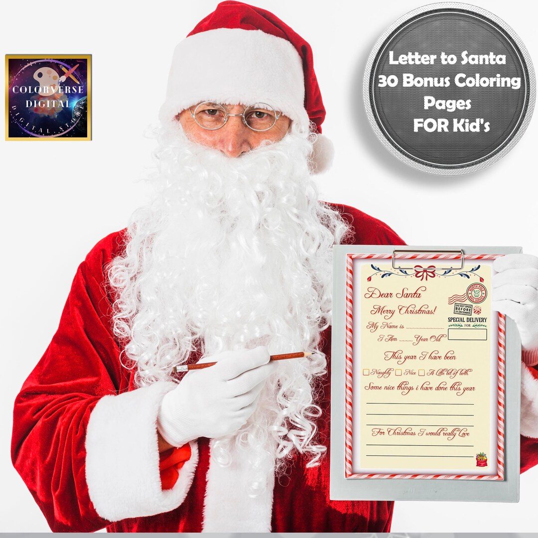 Letter to Santa Kids Letter to Santa Printable Letter to - Etsy