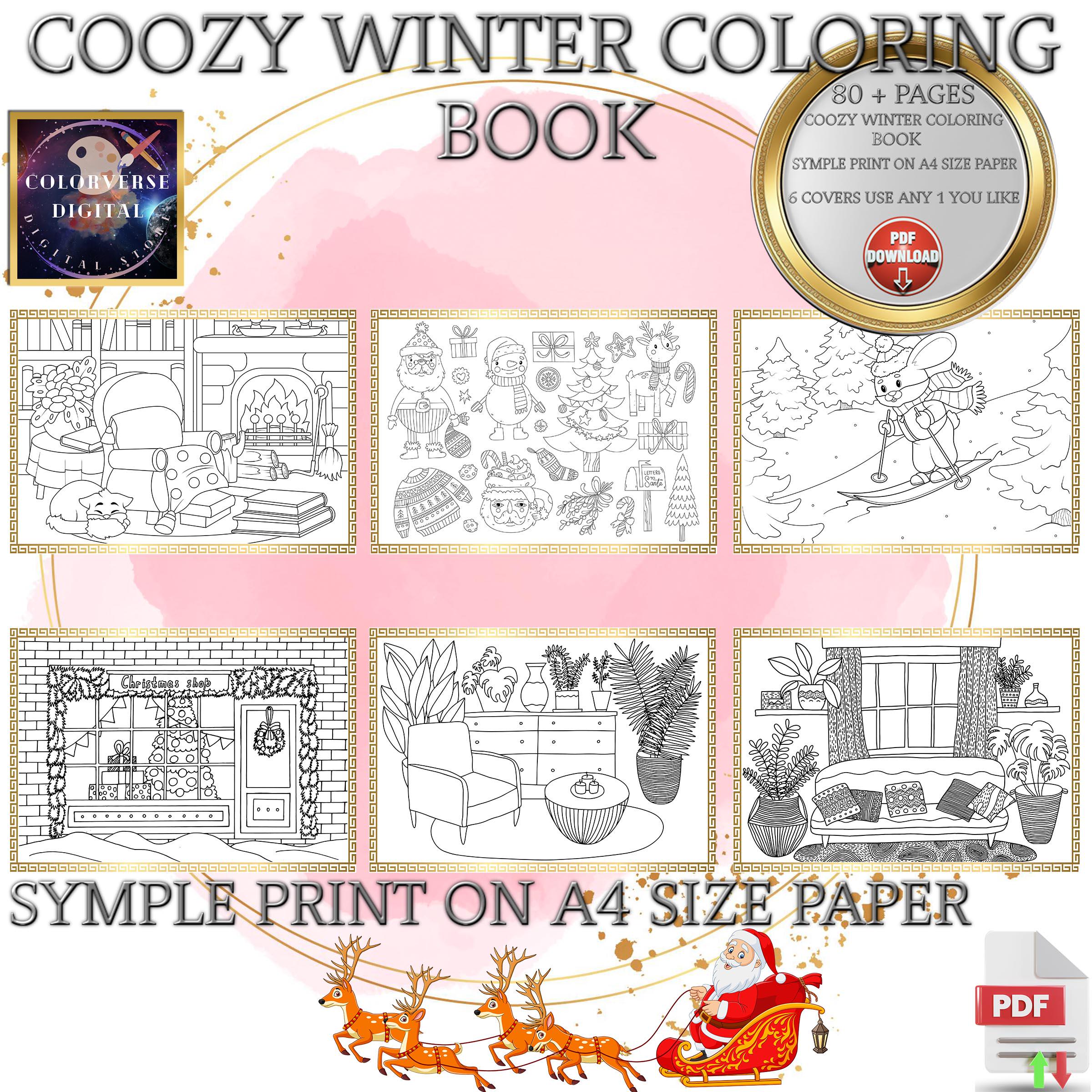 Kawaii Winter Coloring Book | Cozy Snow Scenes Printable PDF | Cute ...