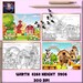 Cute Farm Animal Coloring Book, Kids Homeschool Activity (digital ...