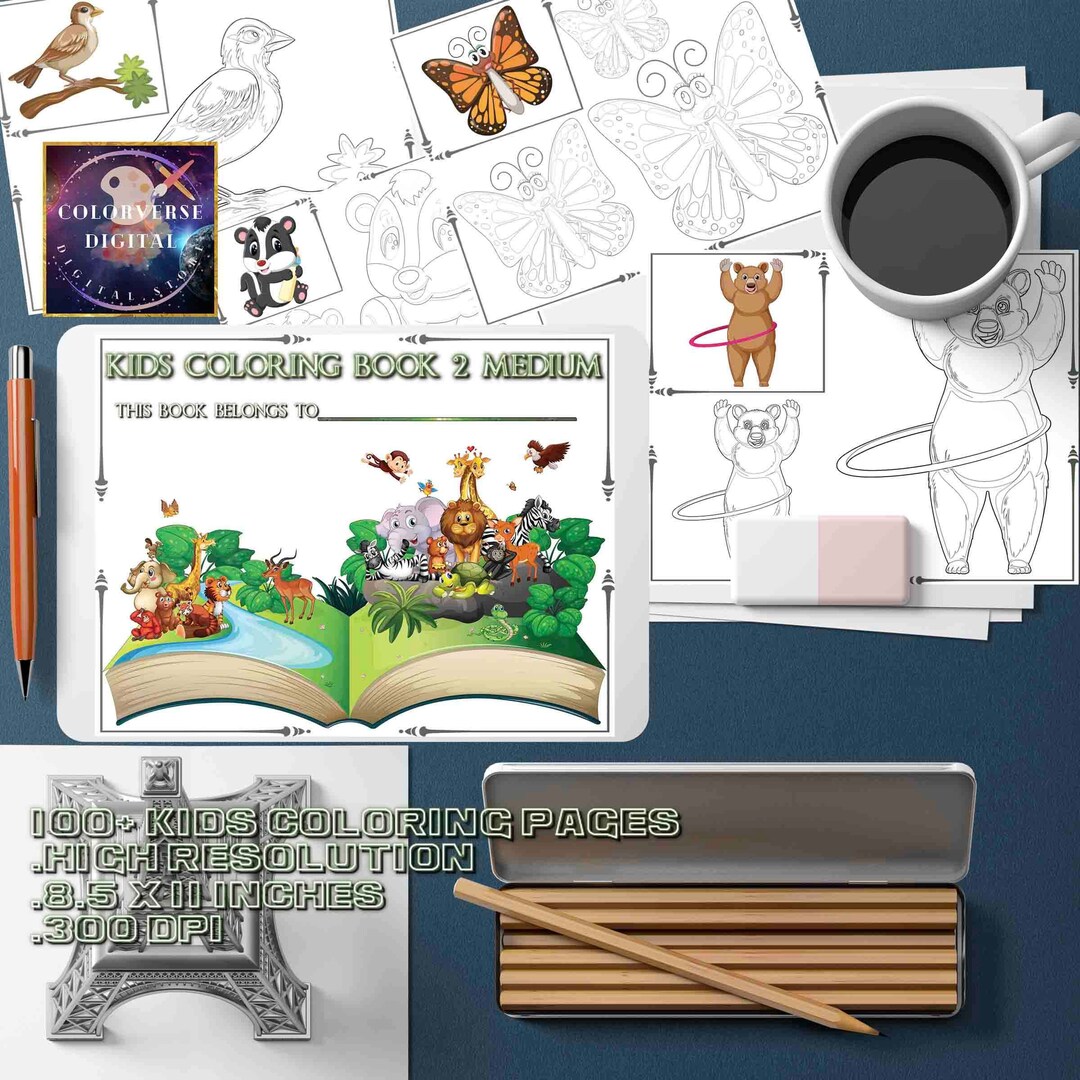 Animal Coloring Pages 100 Printable Wild Animal Coloring - Etsy