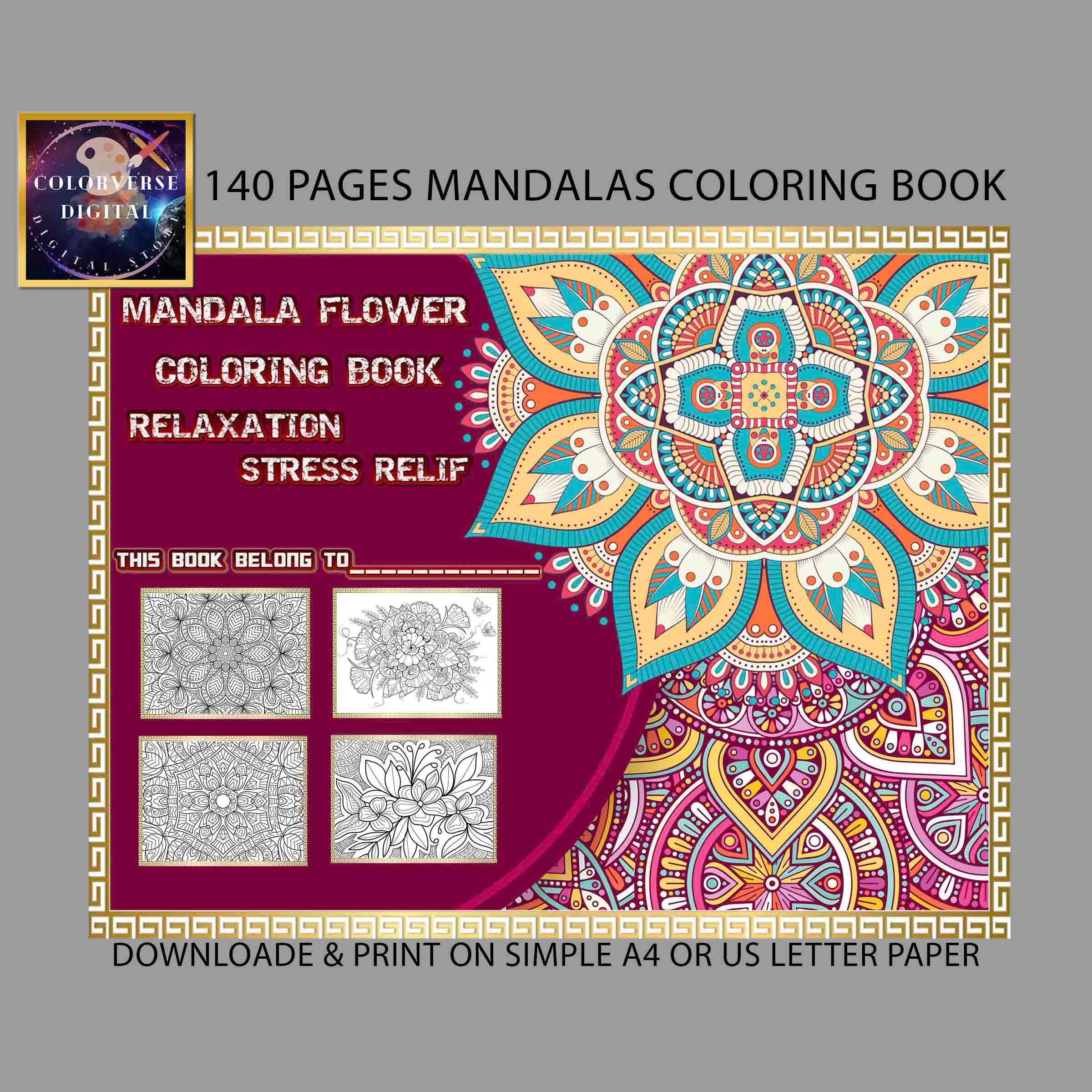Printable Mandala Adult Coloring Book, Floral Mandala Coloring Pages ...