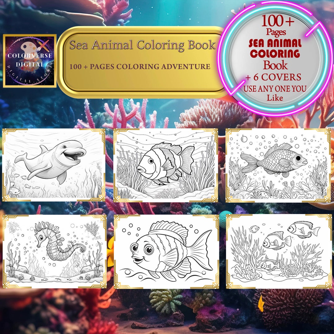 Ocean Animals Coloring Book | Sea Creatures Printable Pages ...