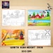 Farm Animal Coloring Book, Kids Homeschool Activity (digital Download ...