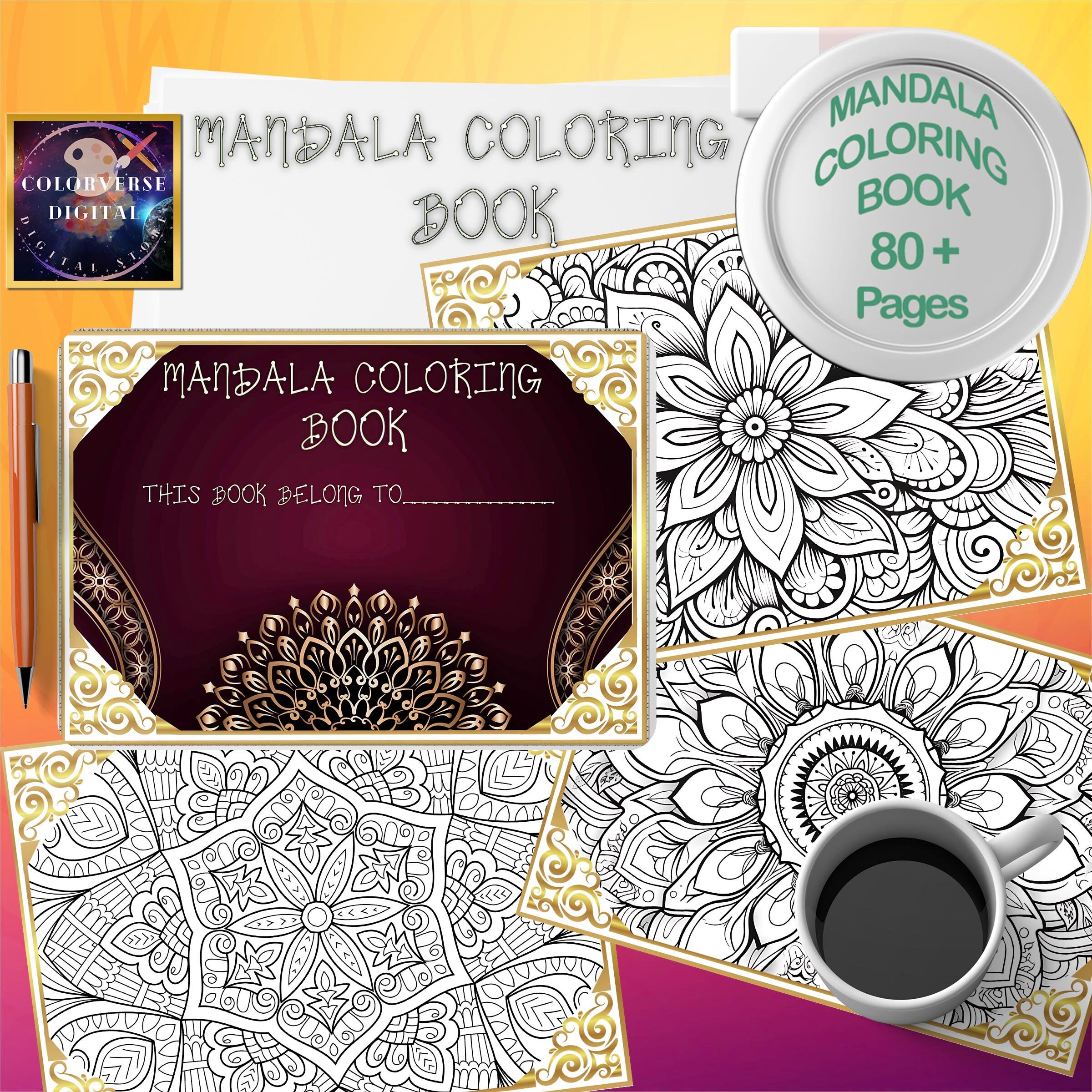 MANDALA COLORING Book Mandala Drawing Design Mandala Pattern, A4 ...