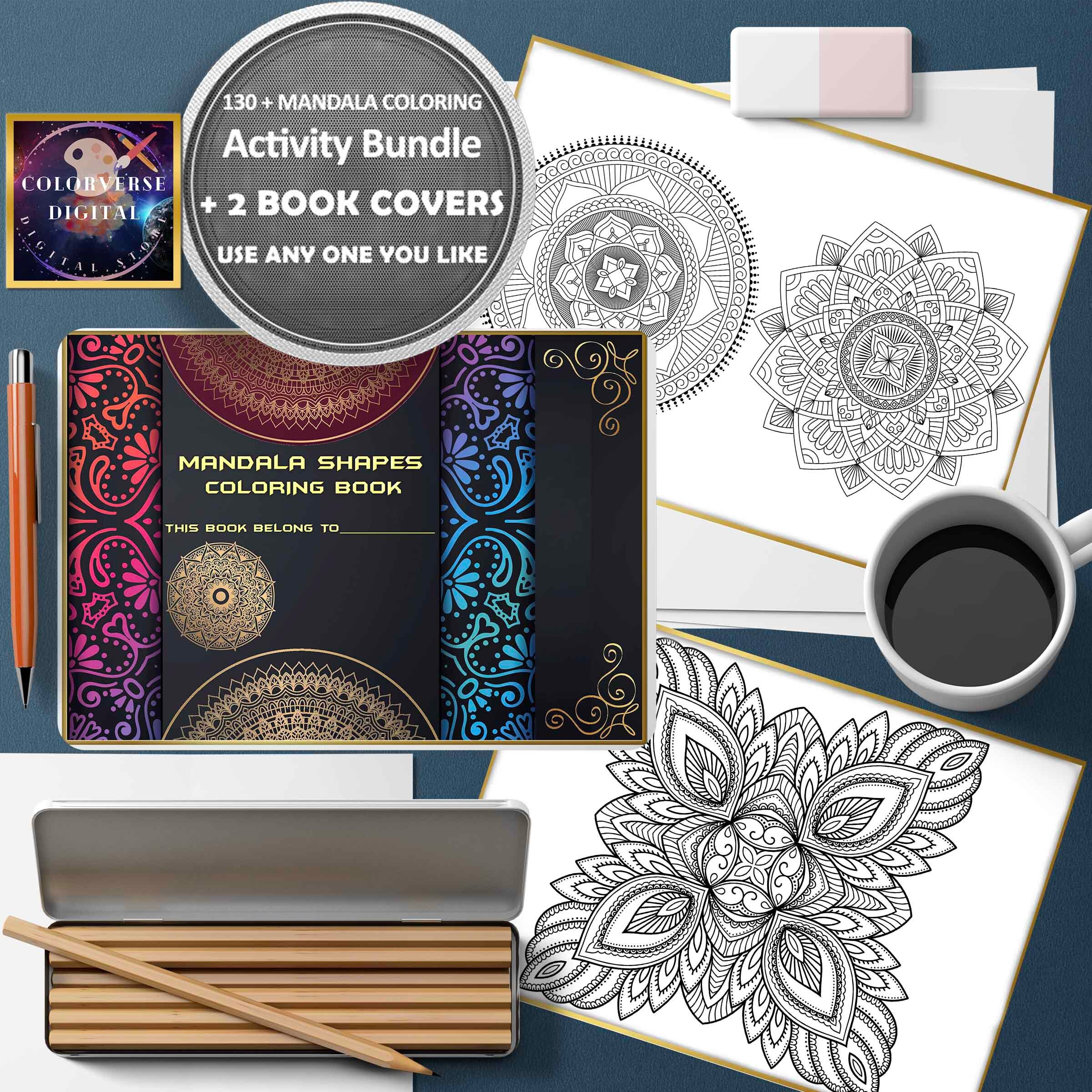 MANDALA COLORING Book Pages, Drawing Design Pattern Flower 130 ...