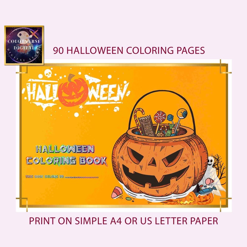 Fantasy HALLOWEEN Coloring Book Printable PDF Gothic Creepy - Etsy