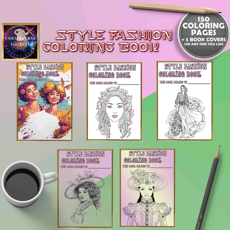 Fashion Coloring Printable Pages Coloring Sheets, Fashion Design Pdf ...