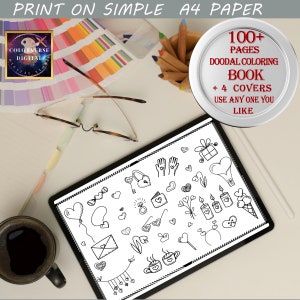 Doodles Kawaii Coloring Book Printable PDF Page Download Cute and Fun ...