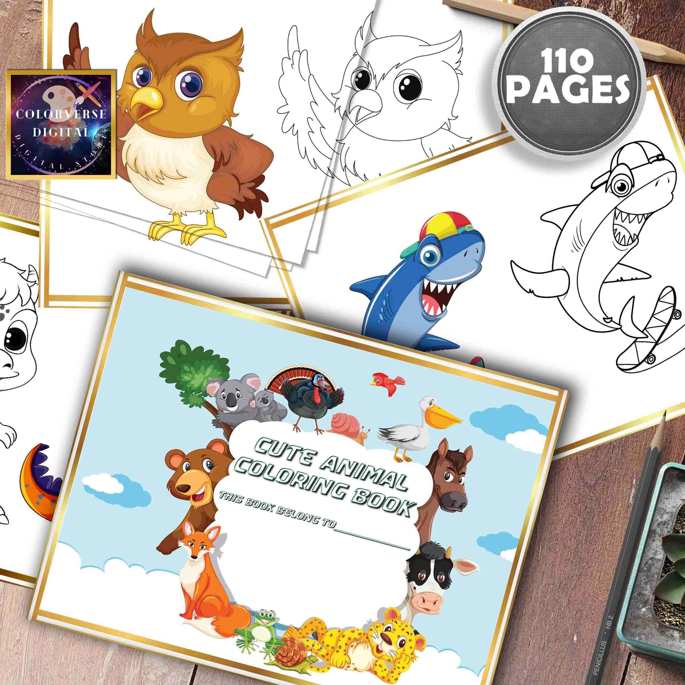 Kawaii Coloring Pages Cute Baby Animals Printable Colored Pages, 110 ...