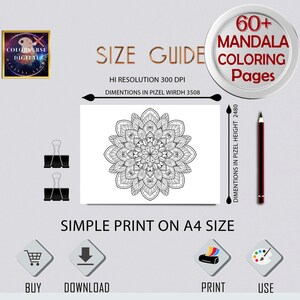 MANDALA COLORING Pages Kids & Adult Relaxing Activity Book With More ...