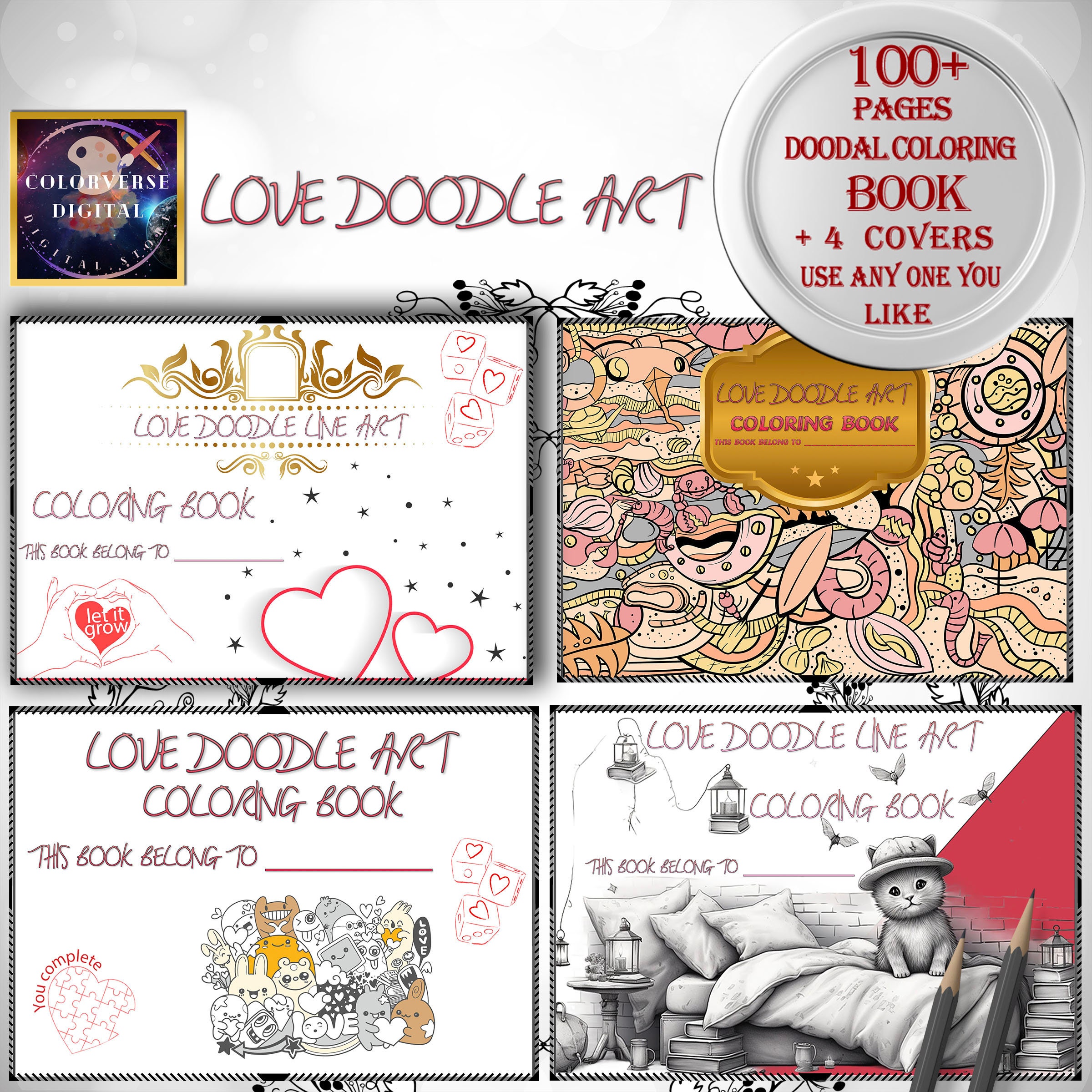 Doodles Kawaii Coloring Book Printable PDF Page Download - Cute and Fun ...