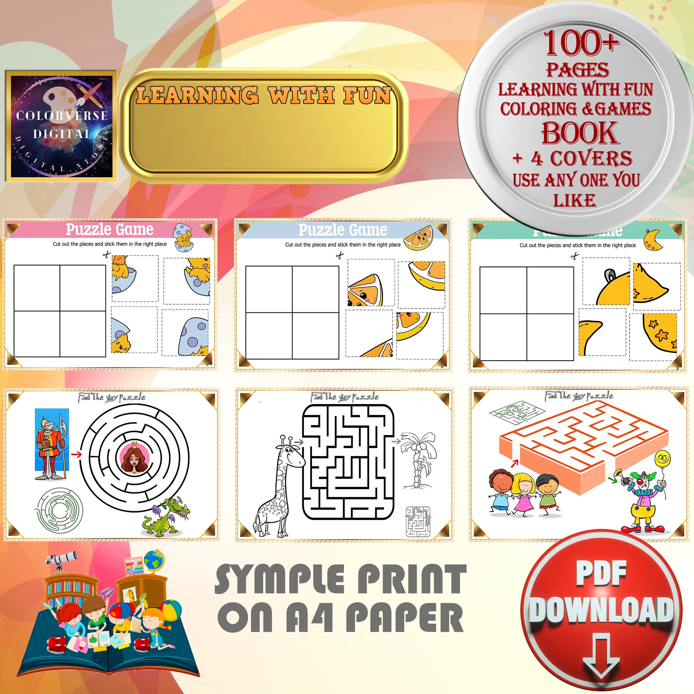 Preschool Learning Bundle, Alphabet, Numbers, Shapes & Tracing ...