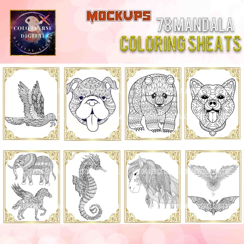 Mandala Animal Coloring Book: 78 Relaxing Designs, Art Therapy (PDF ...